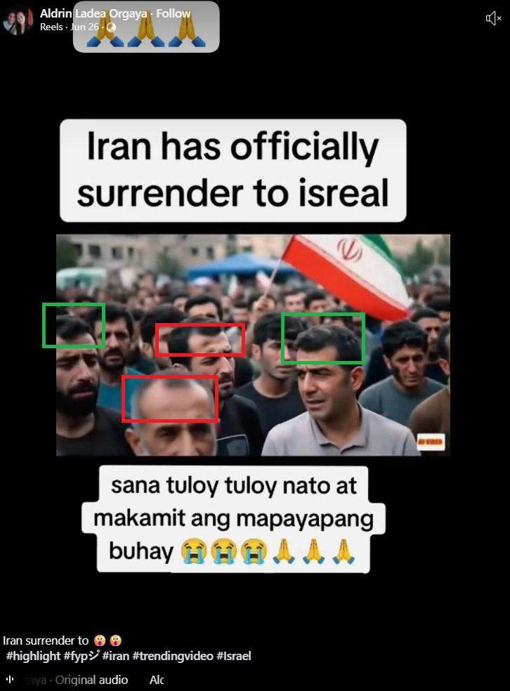 False posts share AI-generated news report about Iran ‘surrendering’ to ...