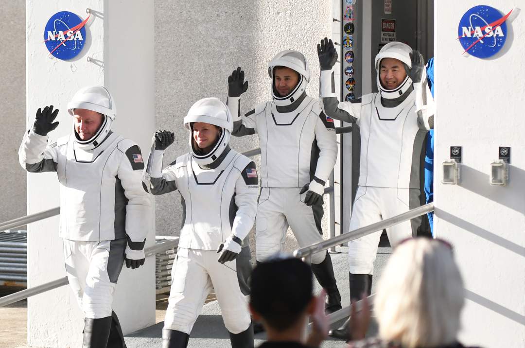 NASA and SpaceX launch four-member crew to ISS for research expedition ...