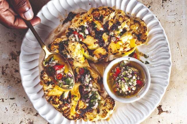 Cauliflower steaks with butter bean purée | News24