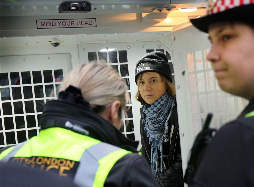 British police detain Greta Thunberg at pro-Palestinian protest in ...