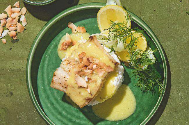 Island fish with coconut rice and garlic lemon butter sauce | News24