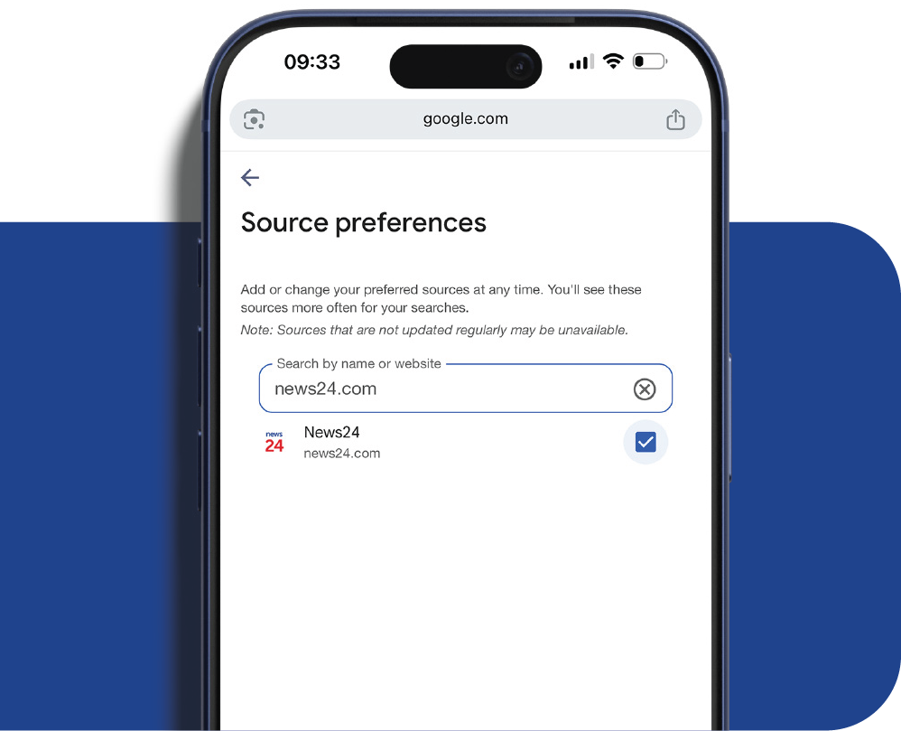 Take control of your search: How to make News24 your preferred source ...