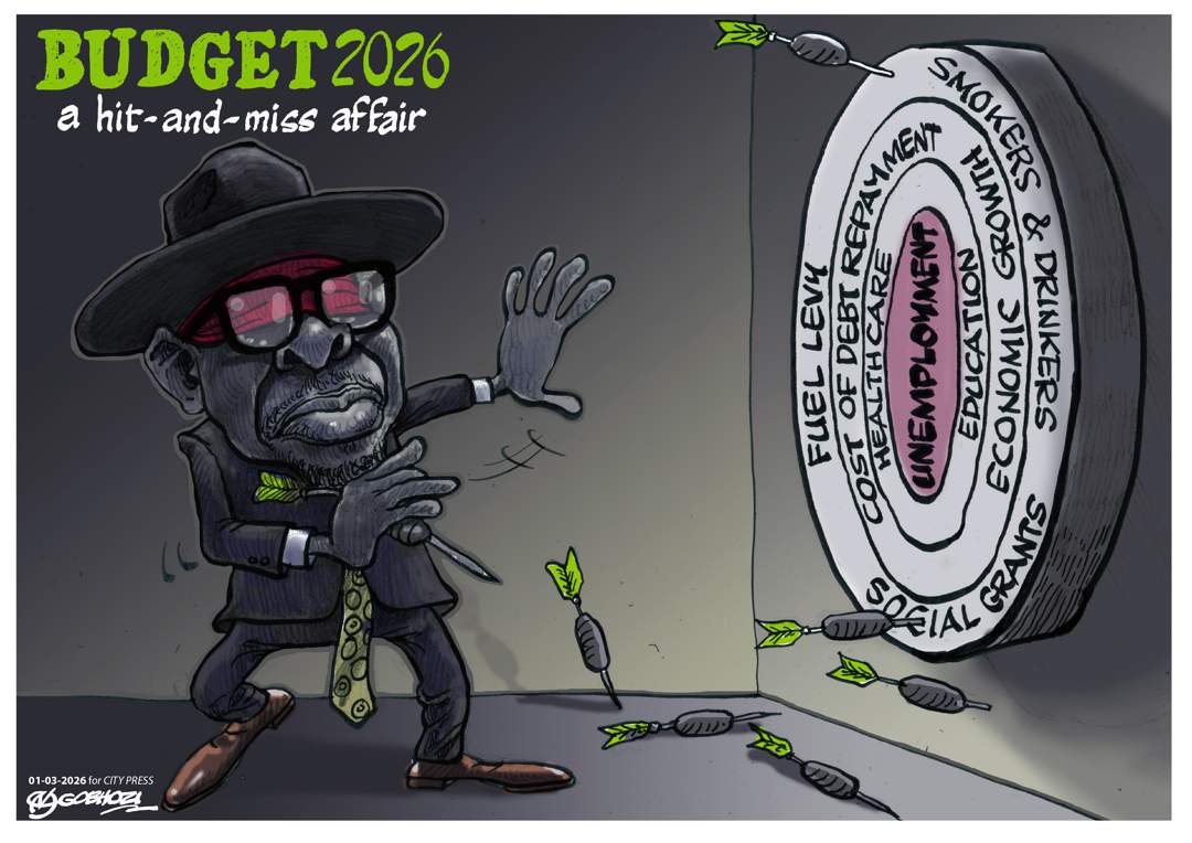 CARTOON Mgobhozi: Budget 2026 - Hit and miss affair | News24